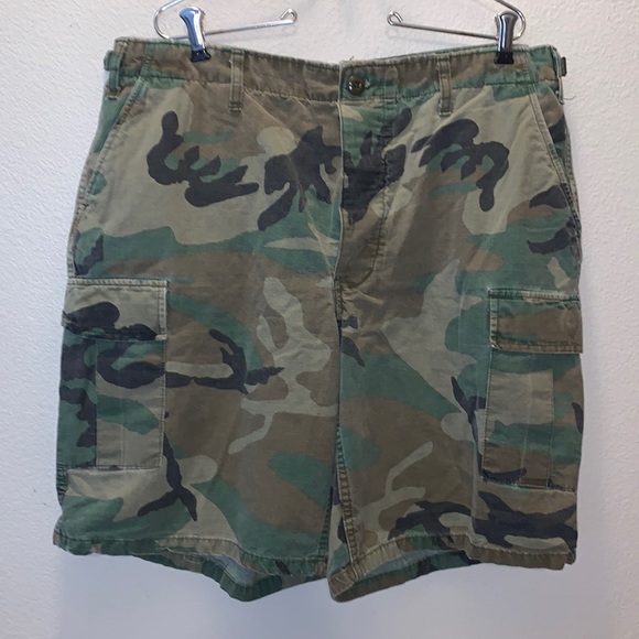surplus army | Shorts | Surplus Army Combat Camo Button Cargo Shorts ...